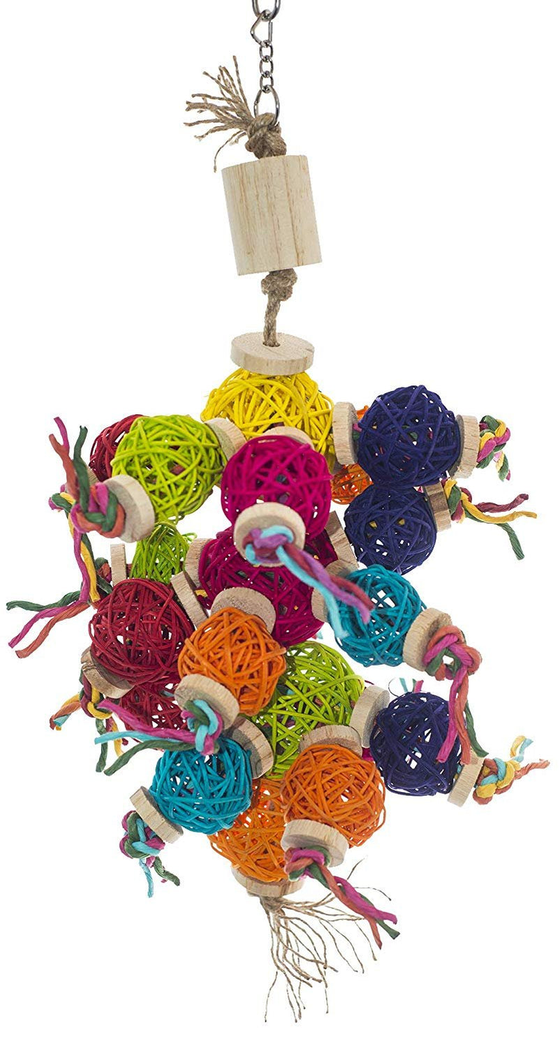 BIRDS LOVE | Bird Foraging and Chew Toy Vine Balls for Large Birds ...